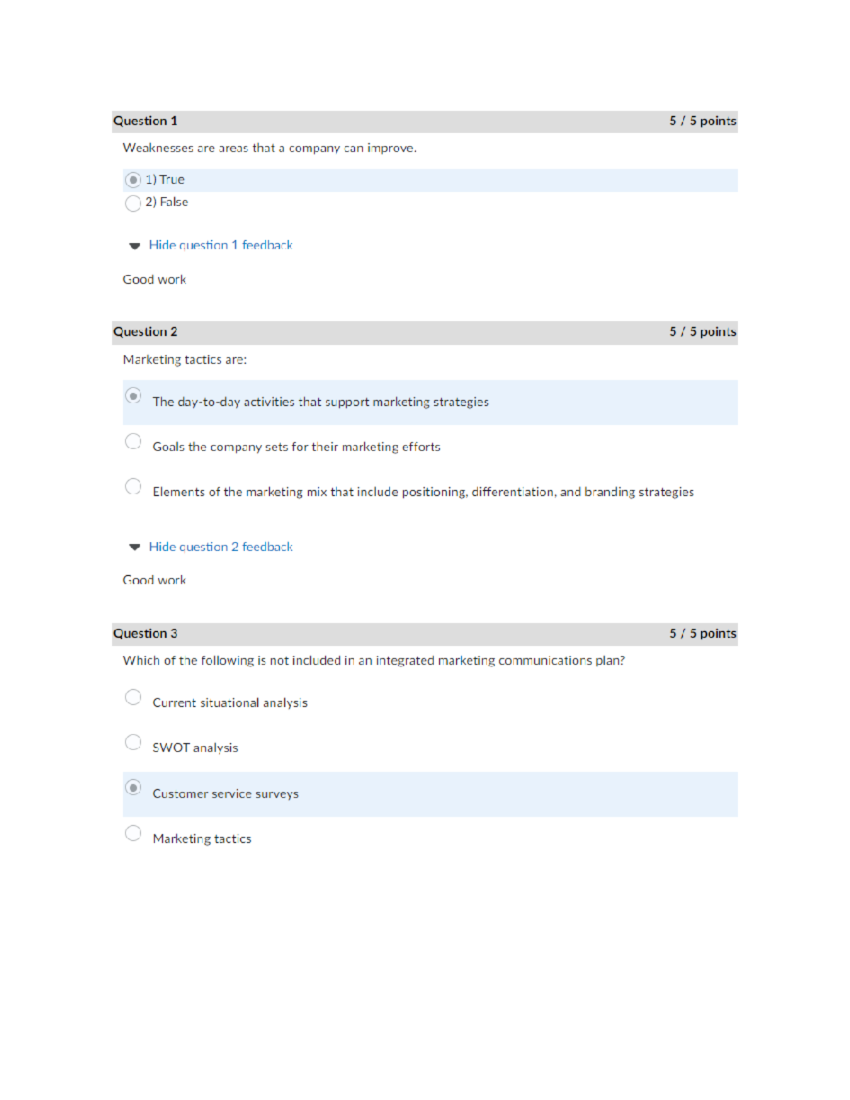 Module One Quiz - MKT 229 - Studocu