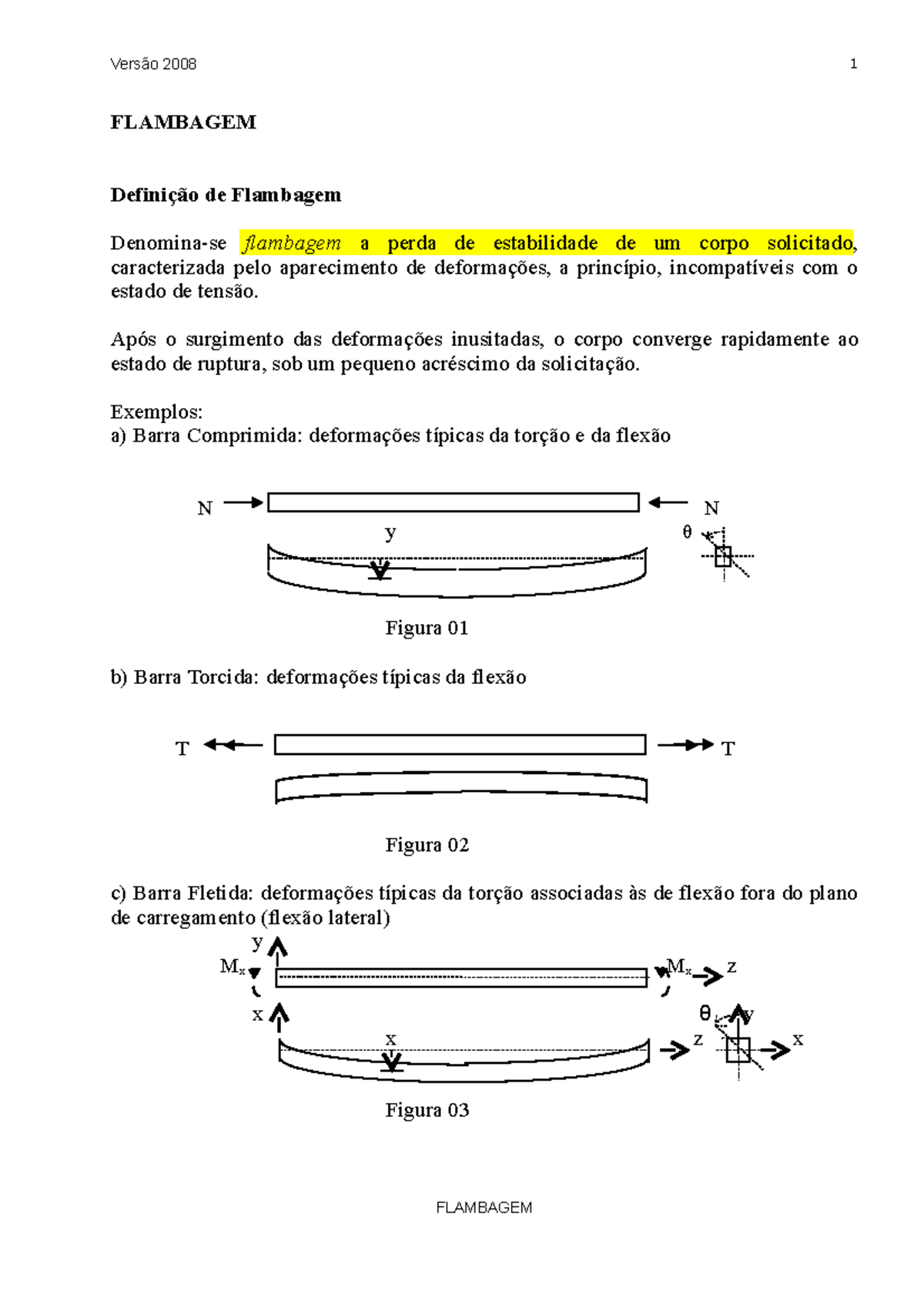 4-flambagem - HDHFDNFJN - Versão 2008 FLAMBAGEM Definição de Flambagem ...