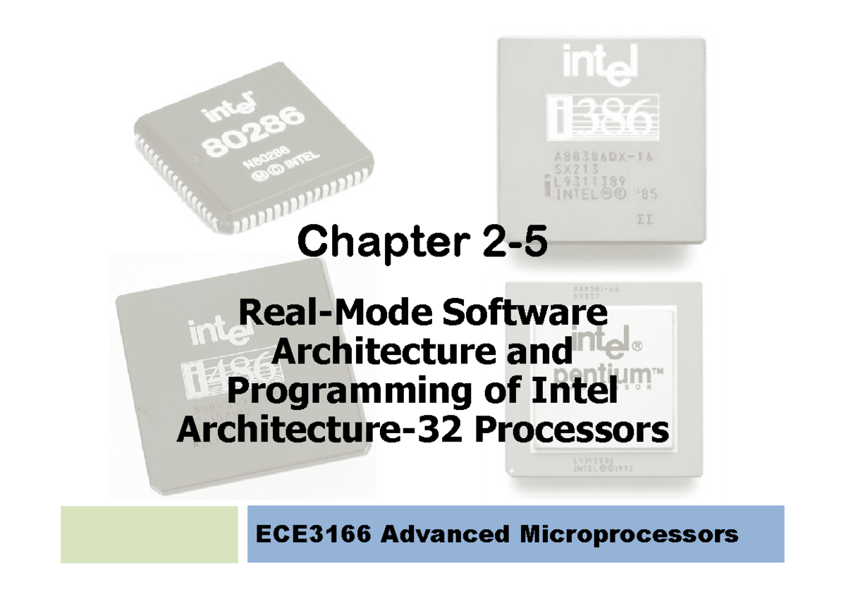 ECE3166 Advanced Microprocessors Chapter 2 5 - - Studocu