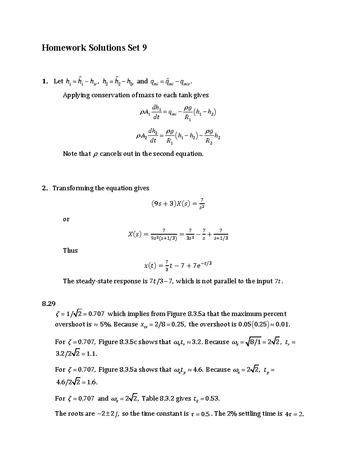 Homework 9 Solutions - Let h 1 = h ˆ 1 − h 1 r, h 2 = h ˆ 2 − h 2 rand qmi = qˆ mi −qmir ...