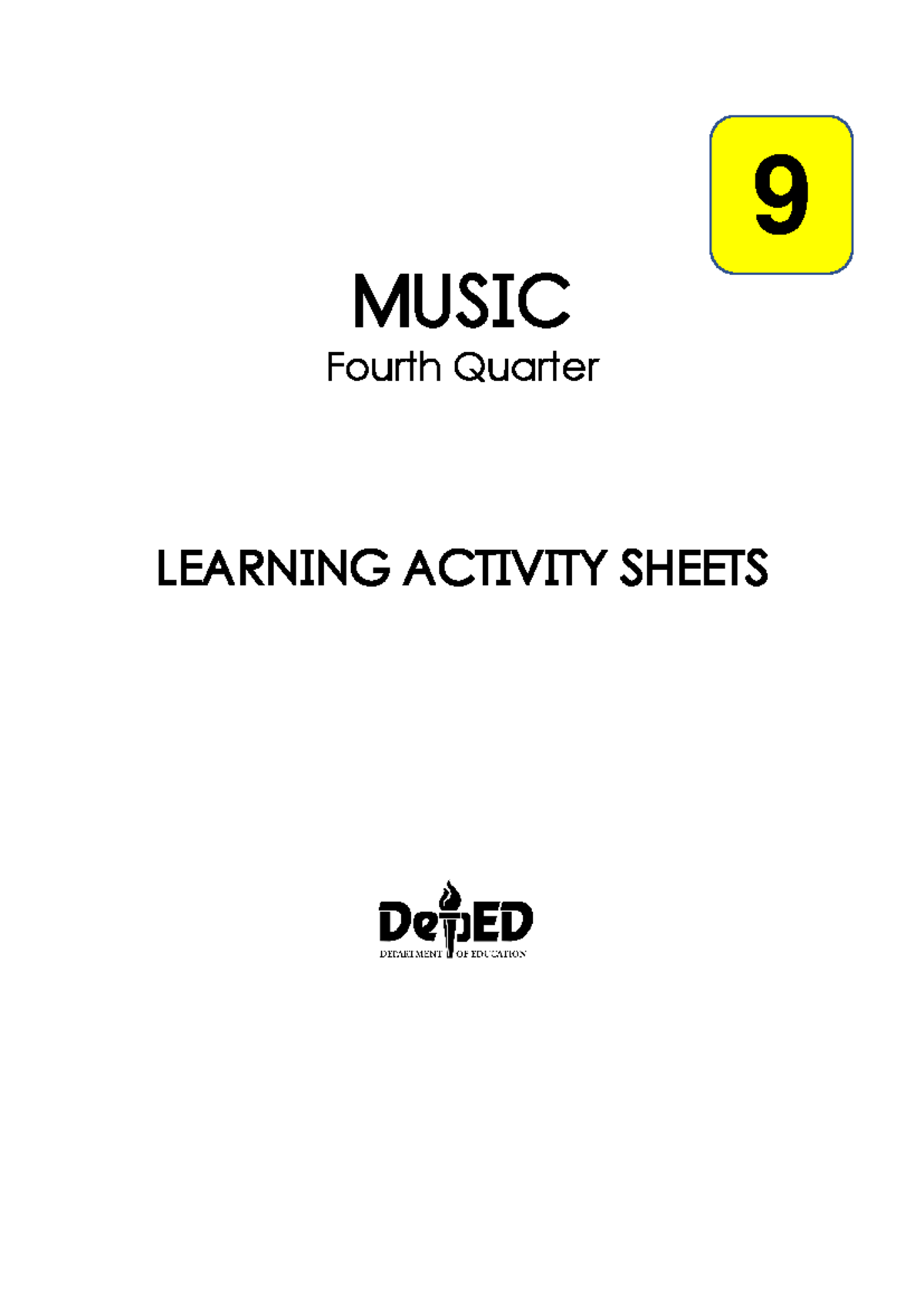 Music 9 LAS Q4 - Achieve your goals - 9 MUSIC Fourth Quarter LEARNING ACTIVITY SHEETS Address ...