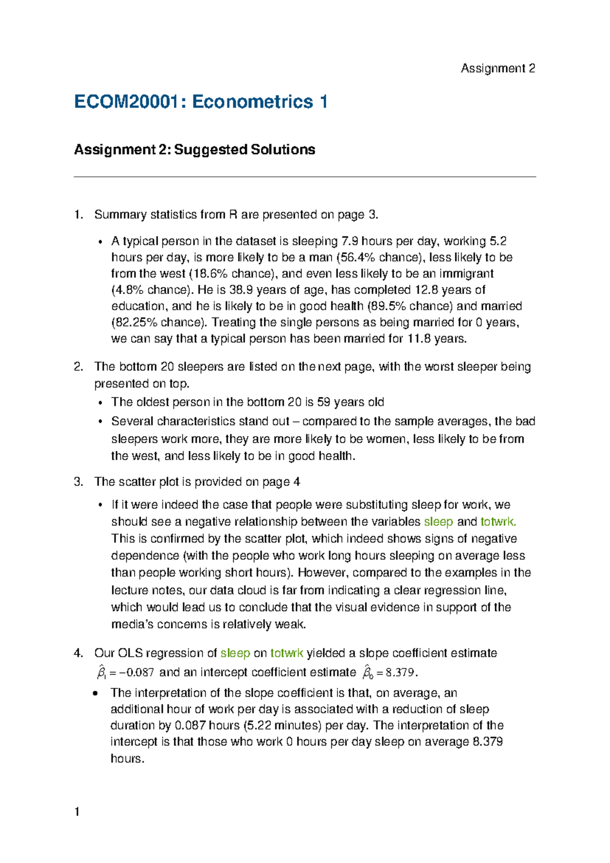 As2sol Assignment 2 Suggested Solution Warning Tt Undefined Function 32 Warning Tt