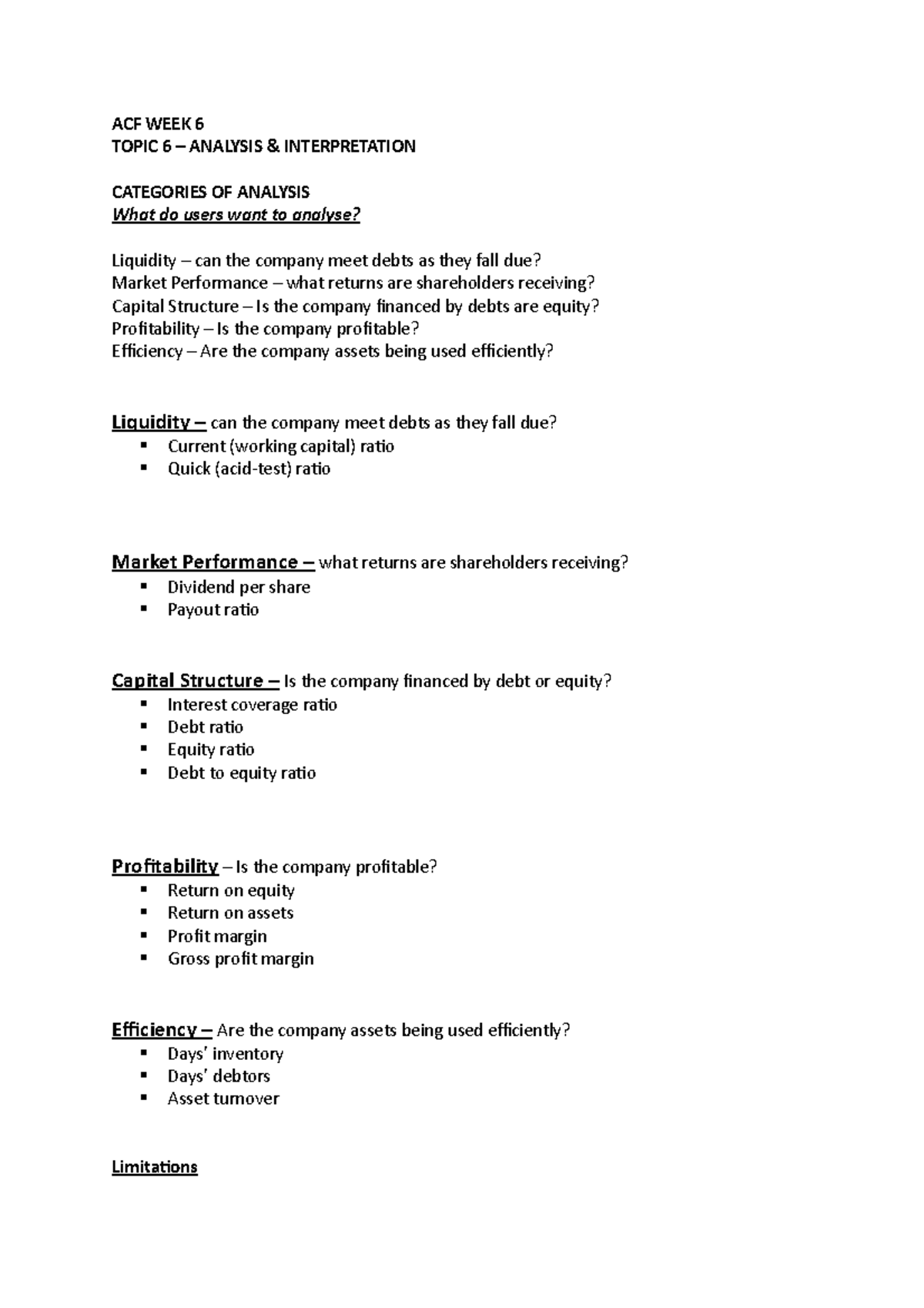 Wk 6 analysis:interpretation - ACF WEEK 6 TOPIC 6 – ANALYSIS ...