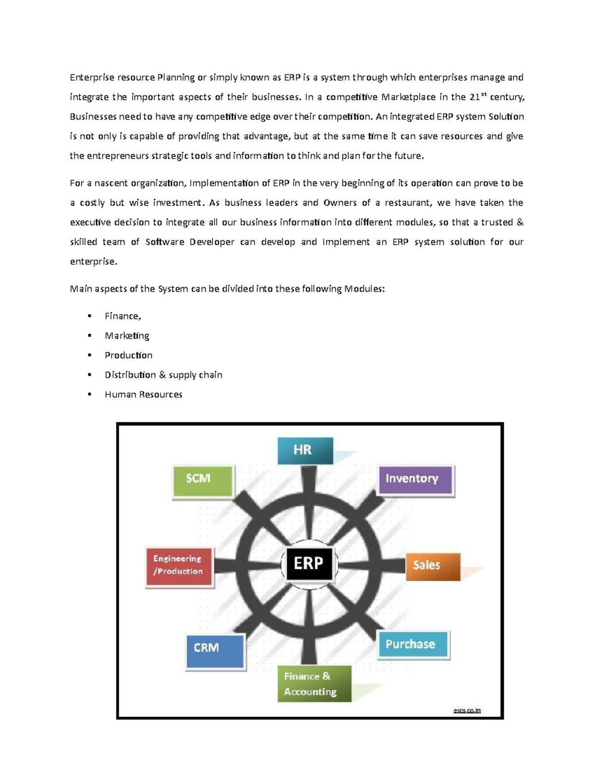 ERP Introductory part - Lecture Note Compilation - Enterprise resource ...