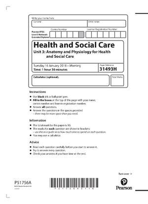 BTEC Level 3Health and Social Care - Unit 7: Principles of Safe ...