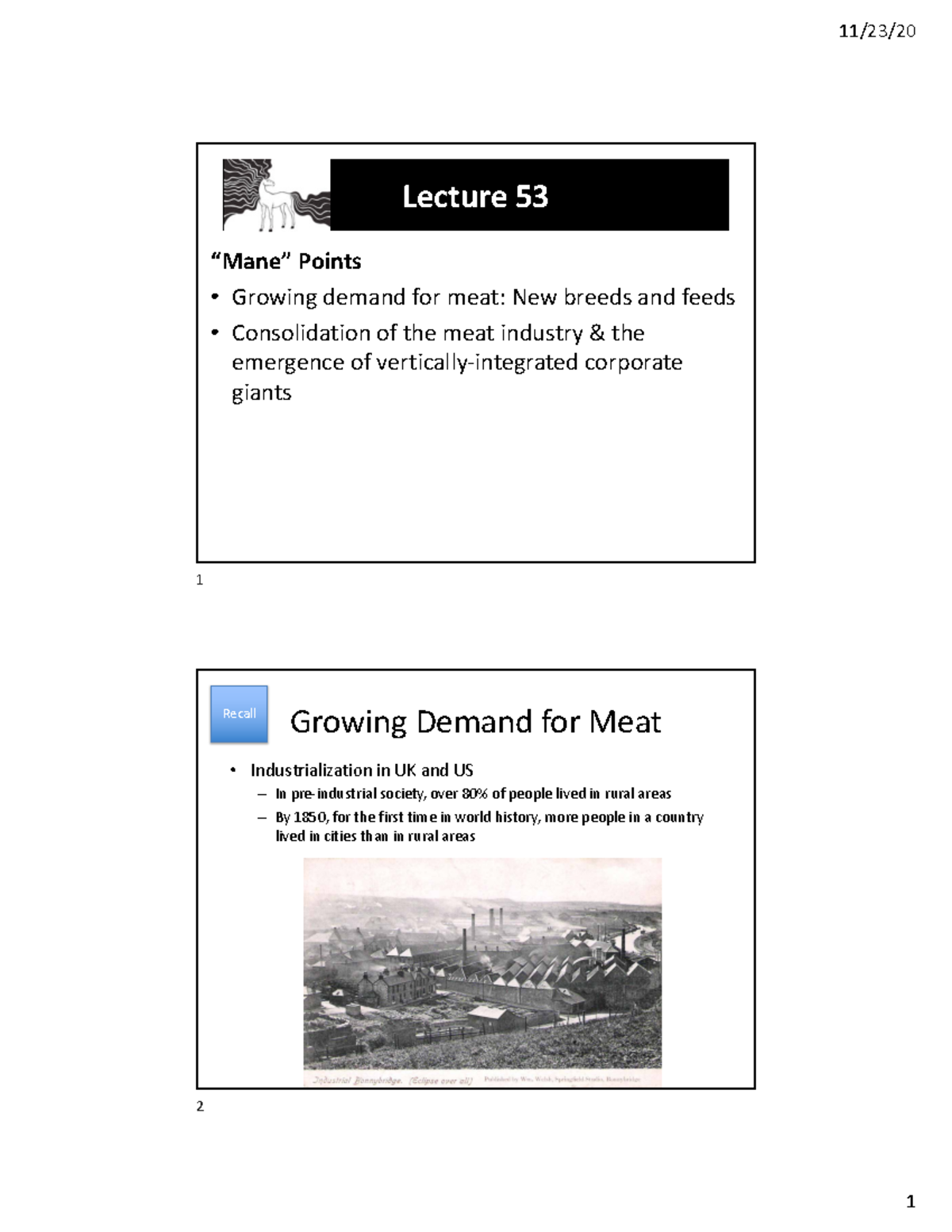 Lecture 53 Commodification of Animals-breeds,feeds,monopolies F20 ...