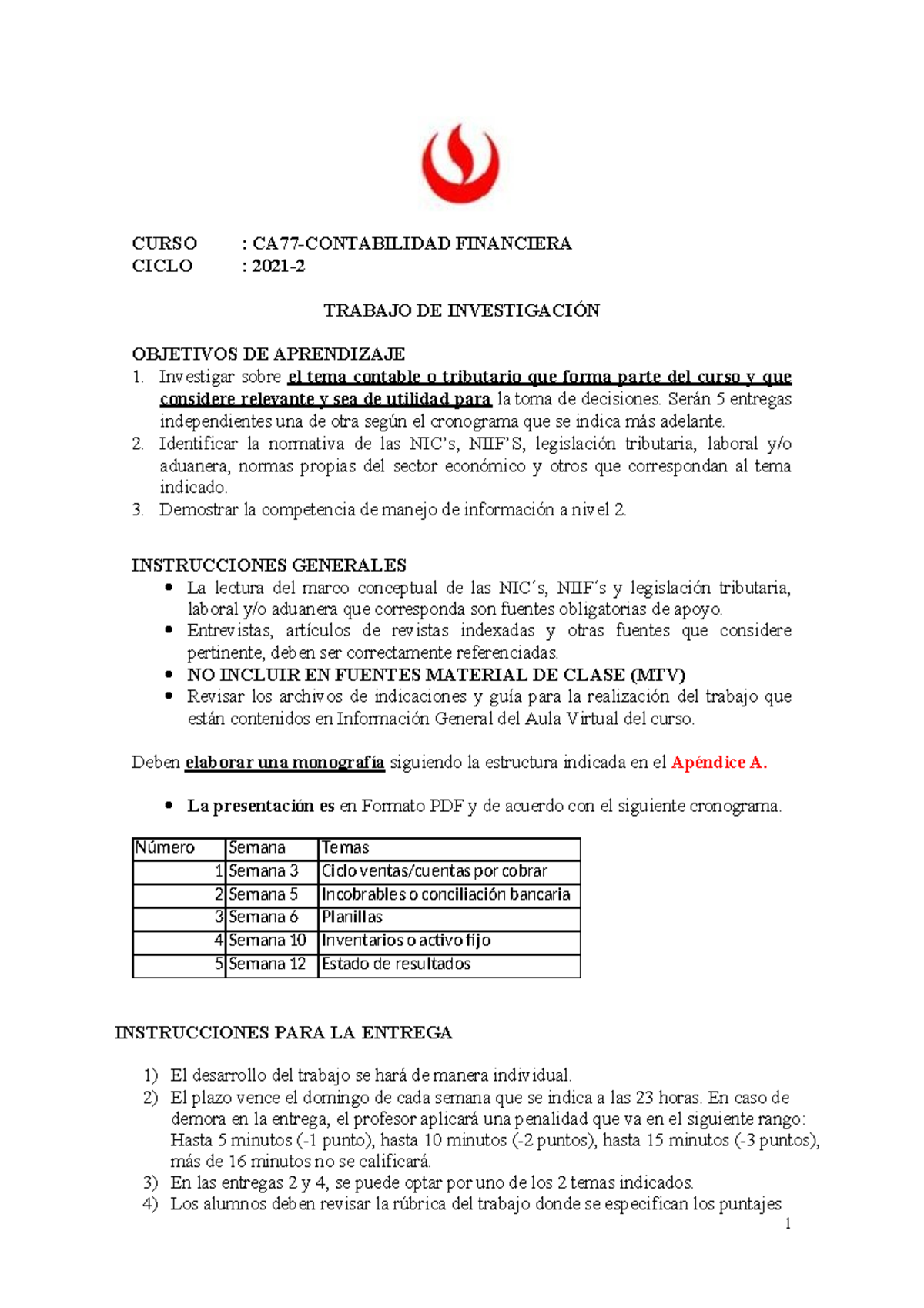 CA77 Indicaciones TI 2021-2 (rev) - CURSO : CA77-CONTABILIDAD ...