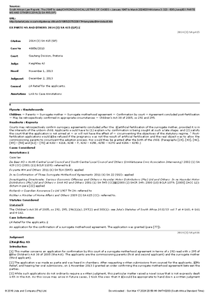 EW v VH 2023 (4) SA 123 (WCC) - Source: South African Law Reports, The ...