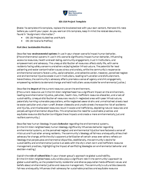 [Solved] Explain why sustainability improvement is needed in your ...