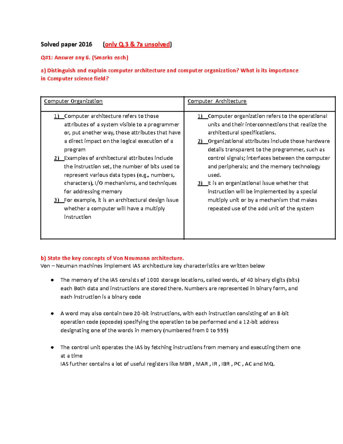 CA Solved Past Papers Part 2 - Solved paper 2016 (only Q & 7a unsolved ...