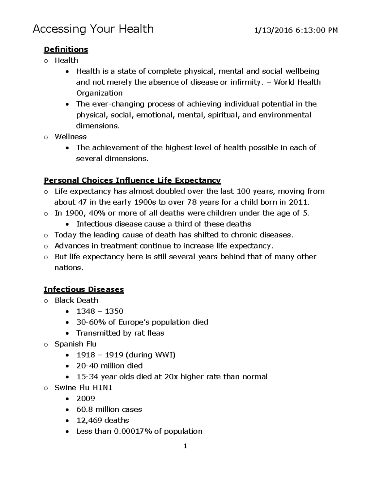 Summary - complete - study guide for exam 1 and 2 - Accessing Your ...