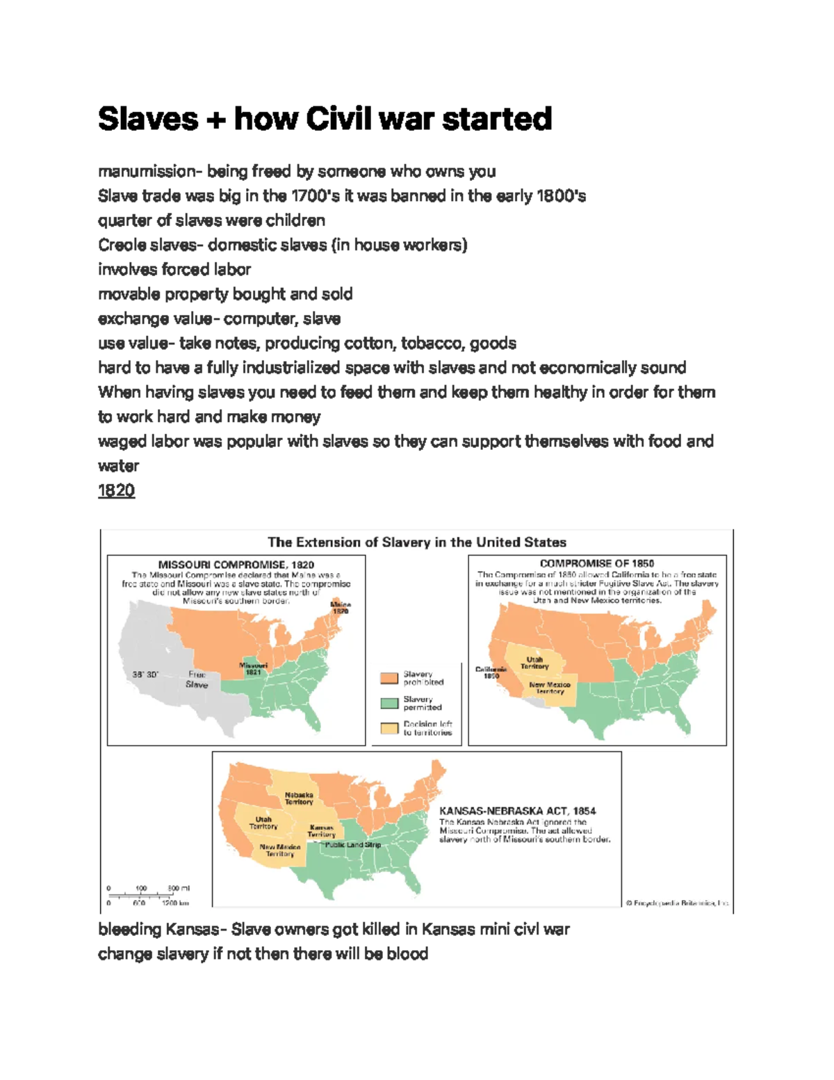 Slaves + how Civil war started - Slaves + how Civil war started ...