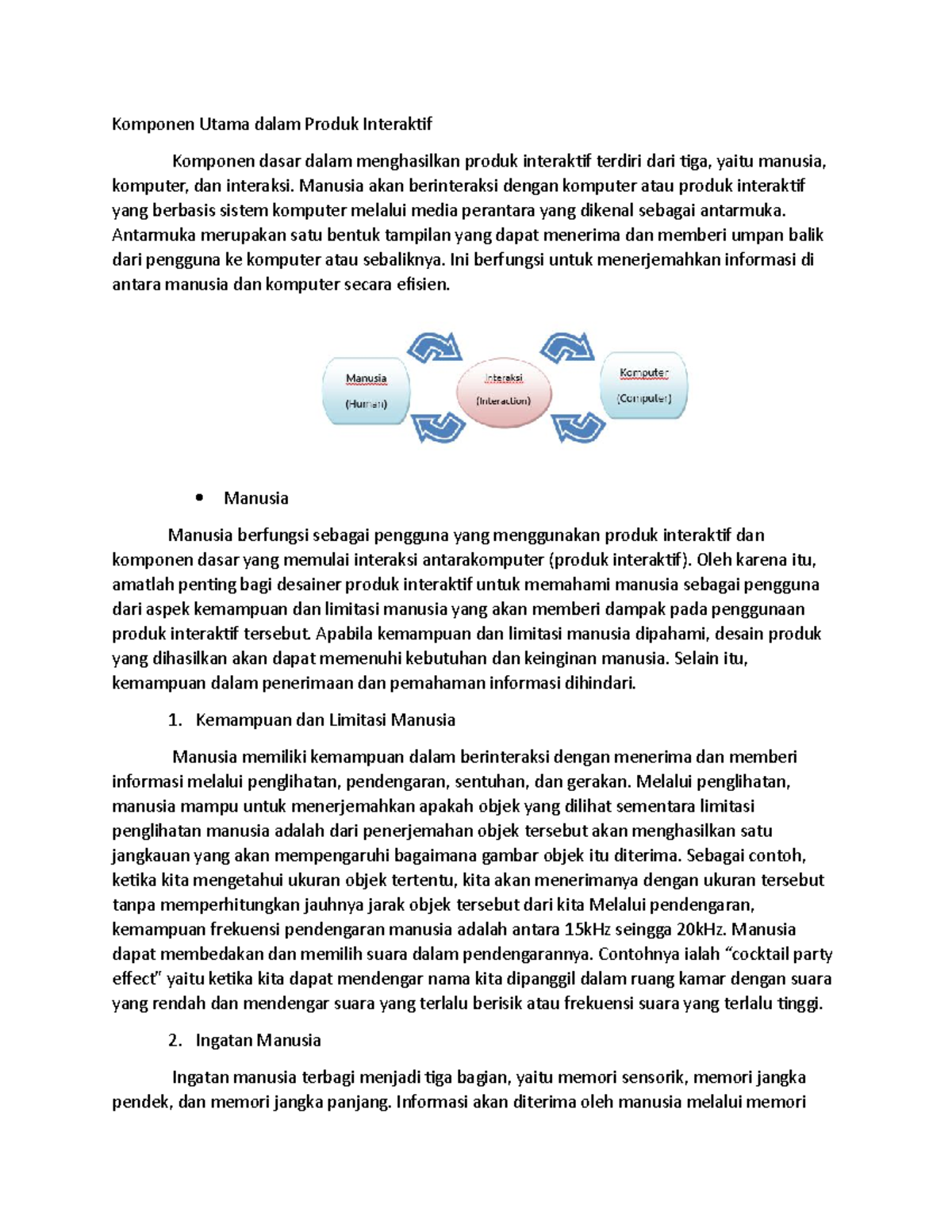 Komponen Utama dalam Produk Interaktif - Komponen Utama dalam Produk ...
