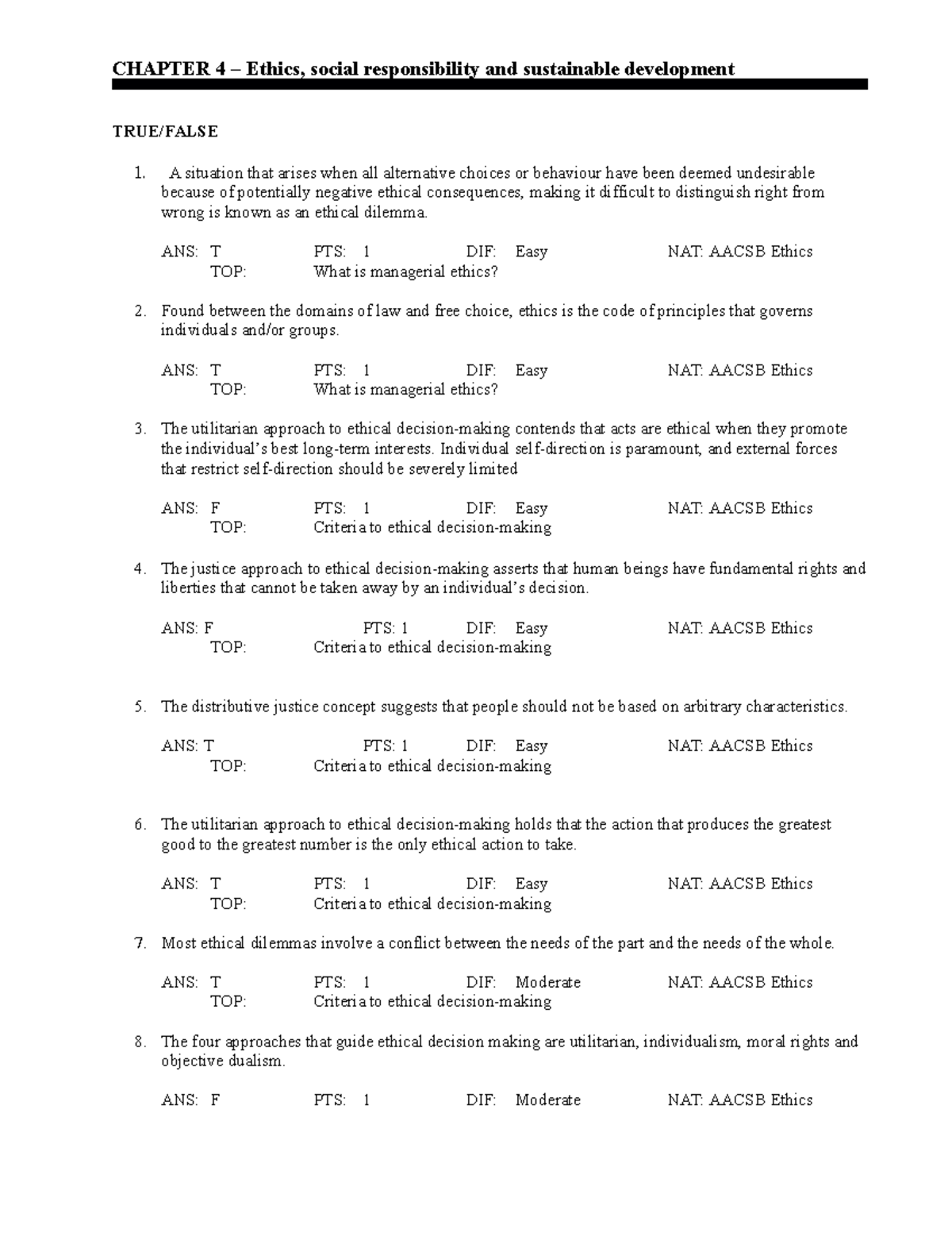 04 Samson Fo M 5e EV - CHAPTER 4 – Ethics, social responsibility and ...
