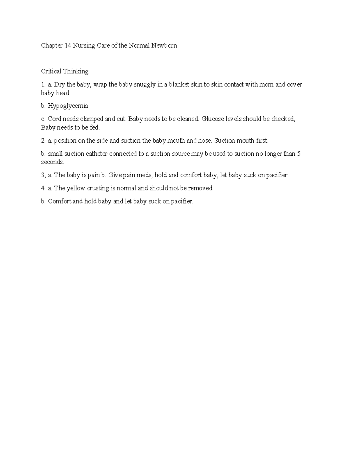 Ch 14 OB nursing careof the normal newborn - Chapter 14 Nursing Care of ...