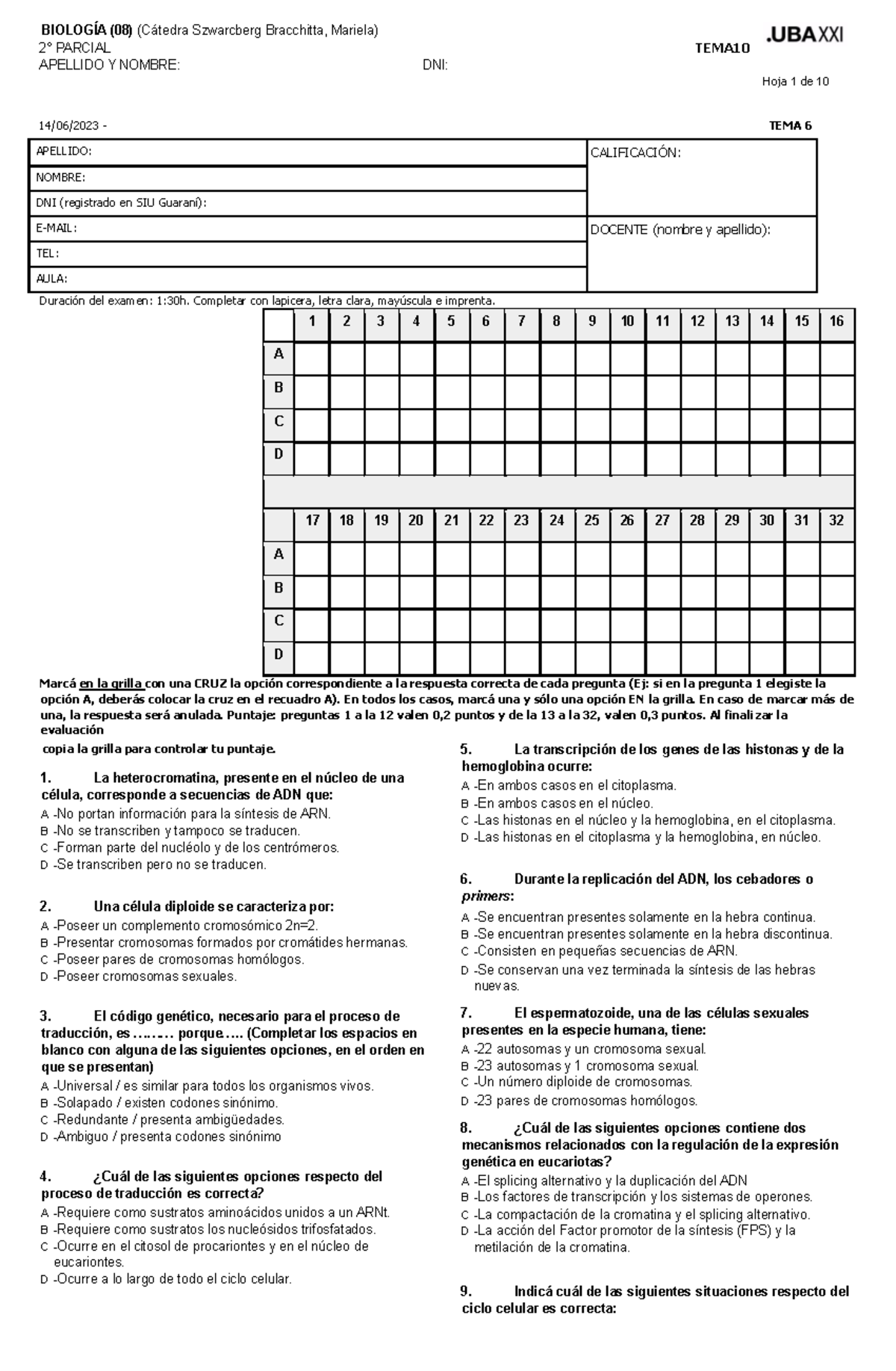 T6 2P1C 2023 en blanco y con claves - 2° PARCIAL TEMA 10 APELLIDO Y ...
