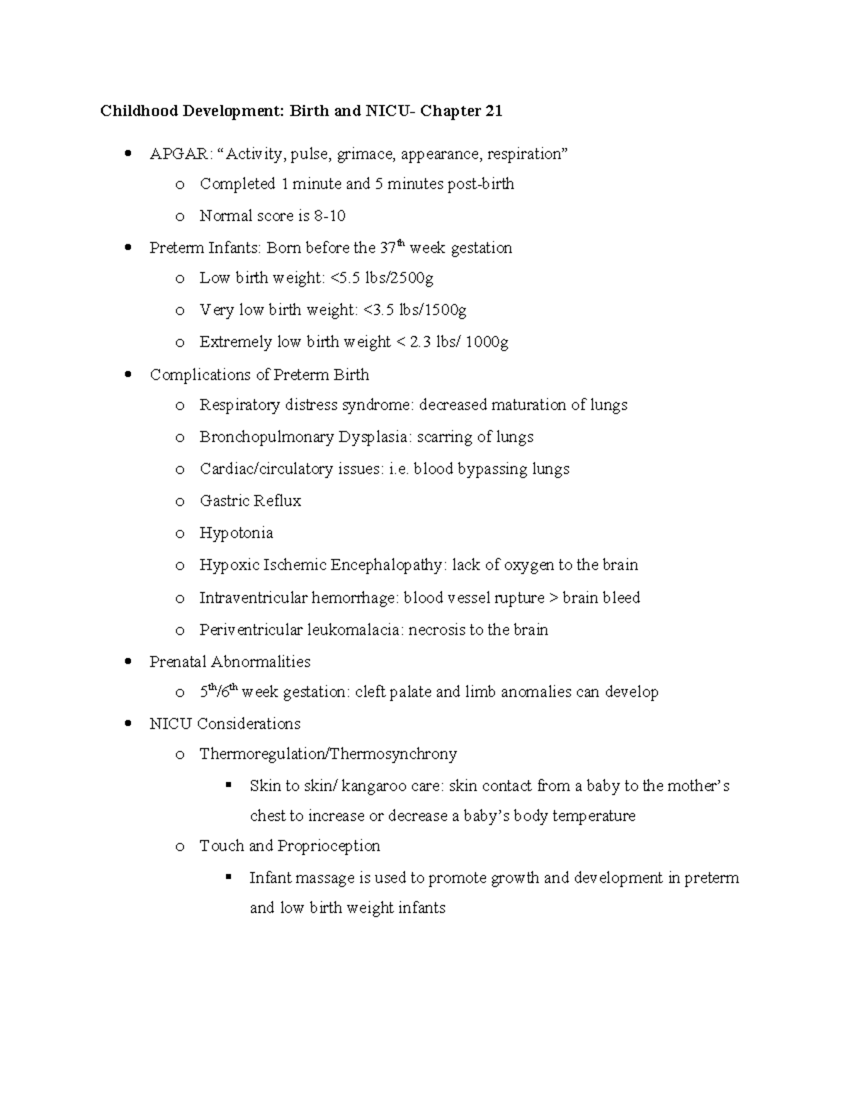 Childhood Development- Birth and NICU Chapter 21 - blood bypassing ...