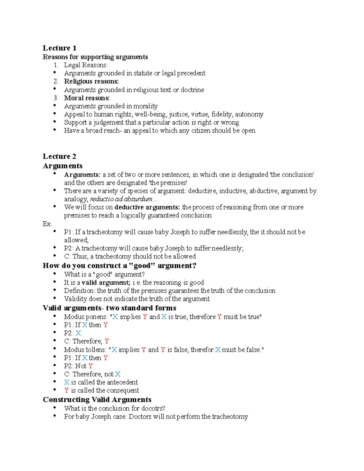 2715 Week 1 - Week 1 lecture notes - Lecture 1 Reasons for supporting ...