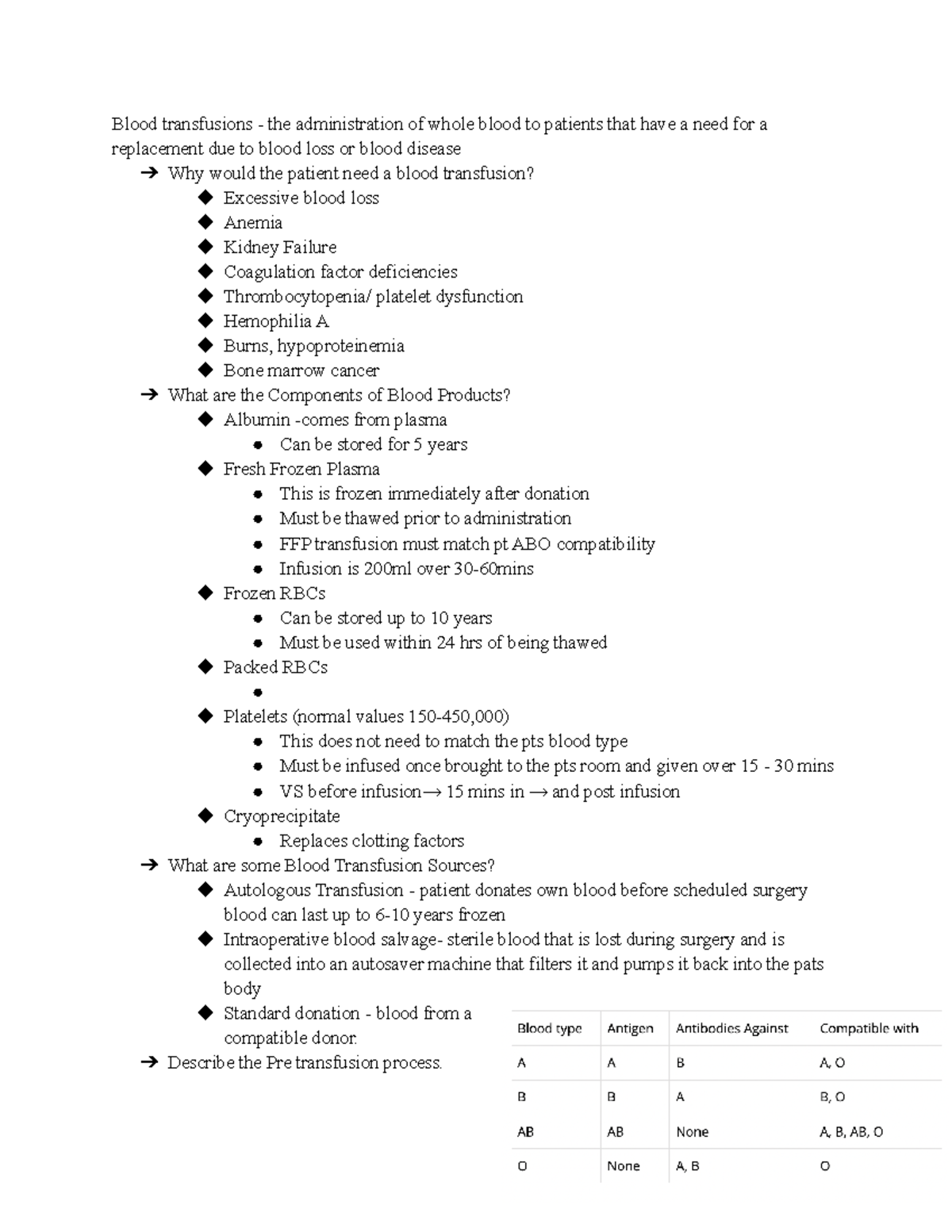 Blood Transfusion clean* - Blood transfusions - the administration of ...