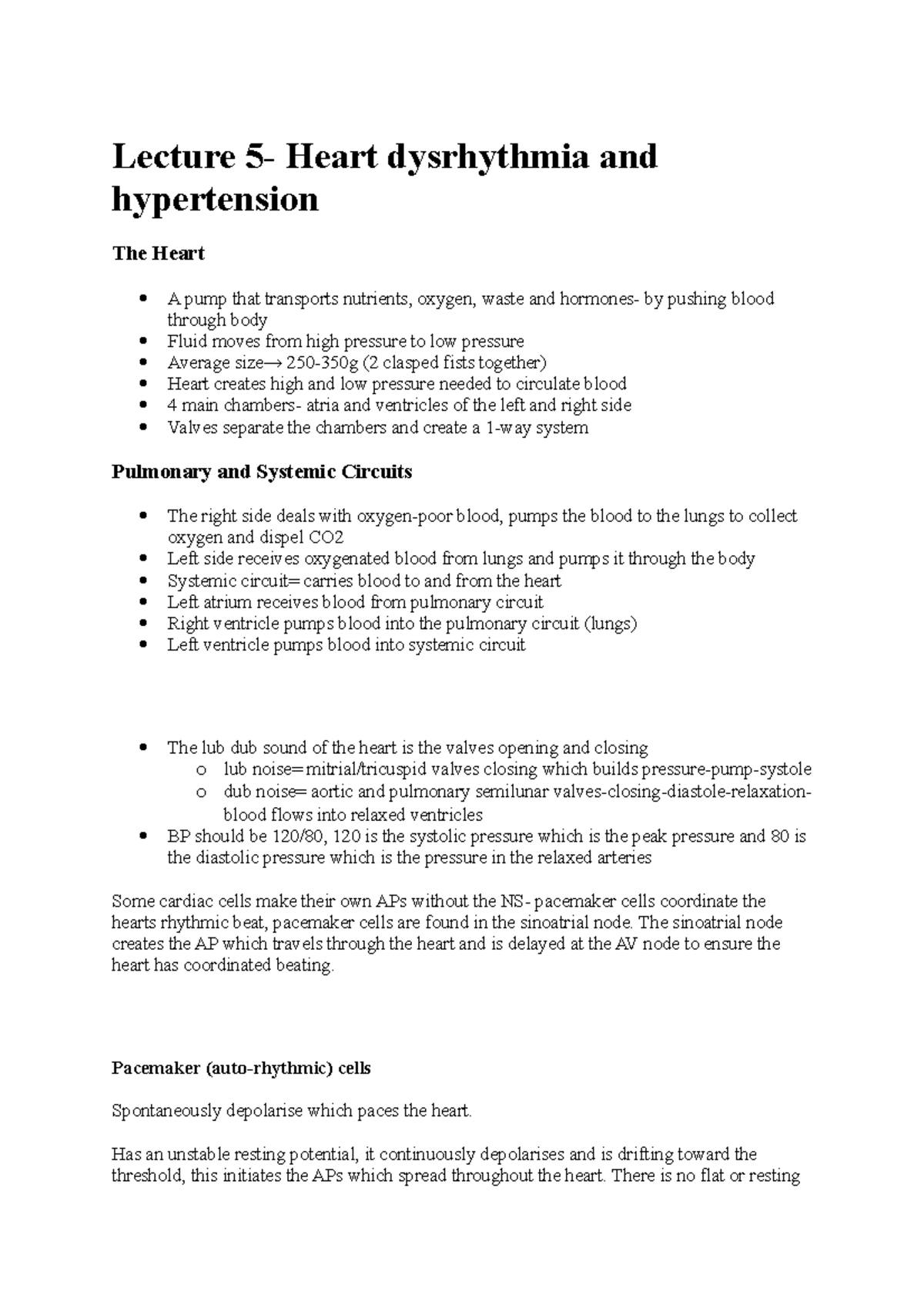 Lecture 5- Hypertension - Lecture 5- Heart dysrhythmia and hypertension ...