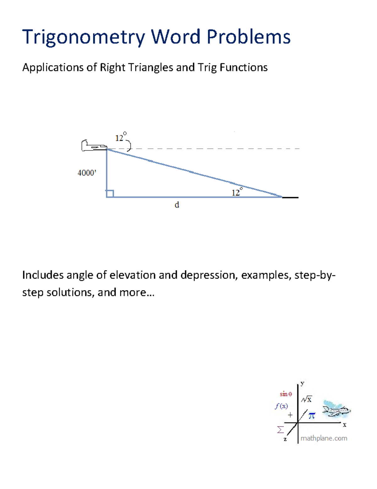 Trigonometry Word Problems - Mathematics: Analysis and Approaches SL ...