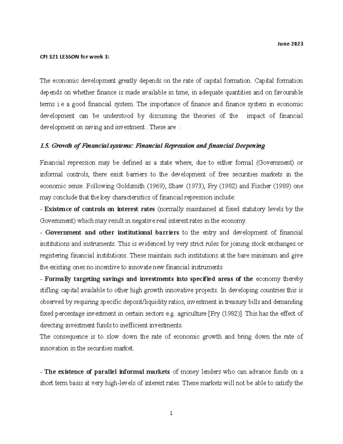 CFI 321 Week 3 May 2023 - Copy - June 2023 CFI 321 LESSON for week 3 ...