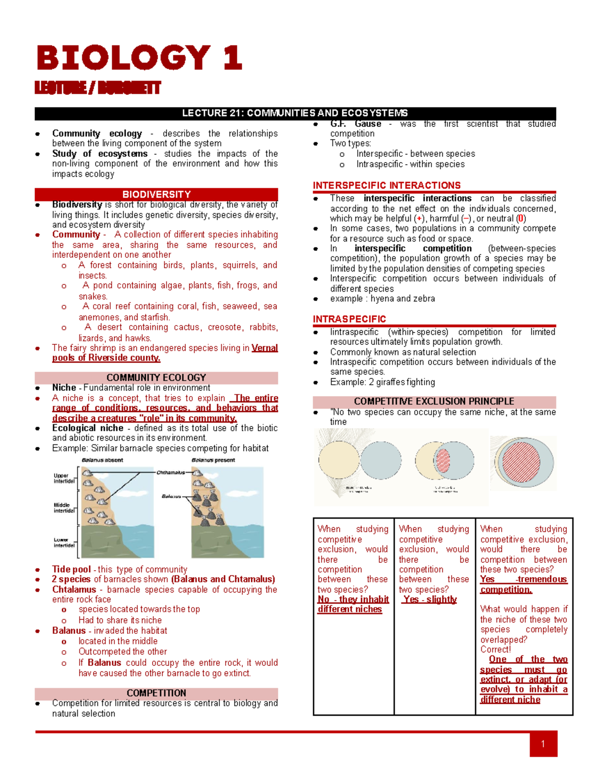 BIO1 LEC21 - LECTURE 21: COMMUNITIES AND ECOSYSTEMS - Essential Cell ...