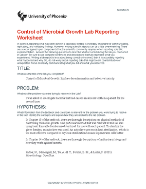 Sci250 v5 wk3 the bacterial quantification by culture lab report - SCI ...