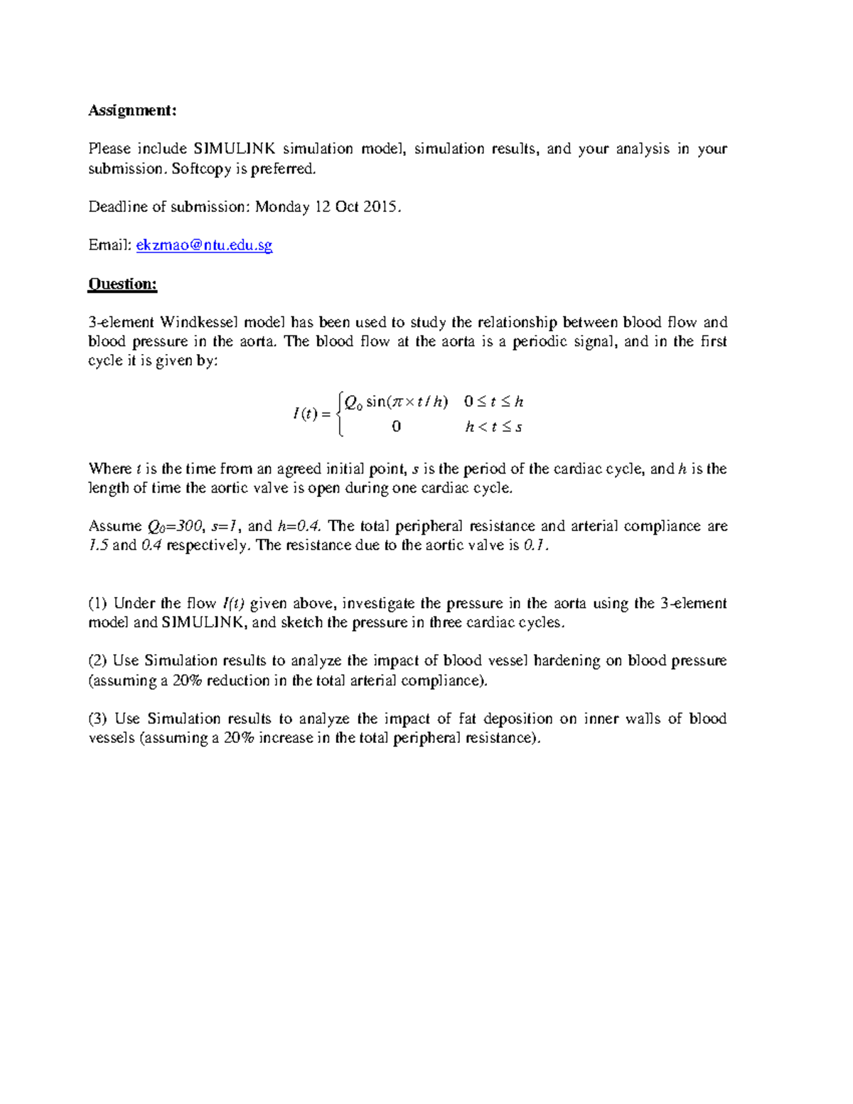 Assignment - Assinment - Assignment: Please include SIMULINK simulation ... Assignment - Assinment - Assignment: Please include SIMULINK simulation ...