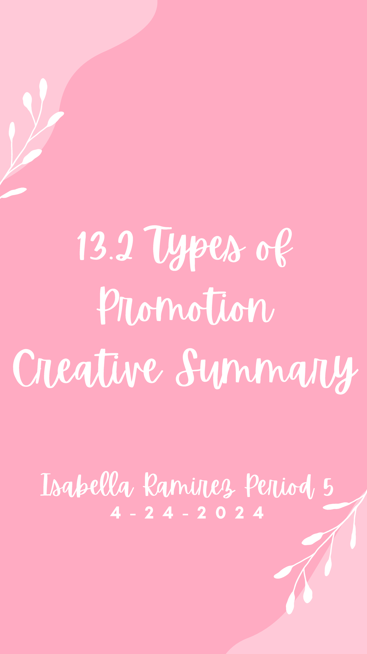 Understanding promotion - 4 - 2 4 - 2 0 2 4 Isabella Ramirez Period 5 ...