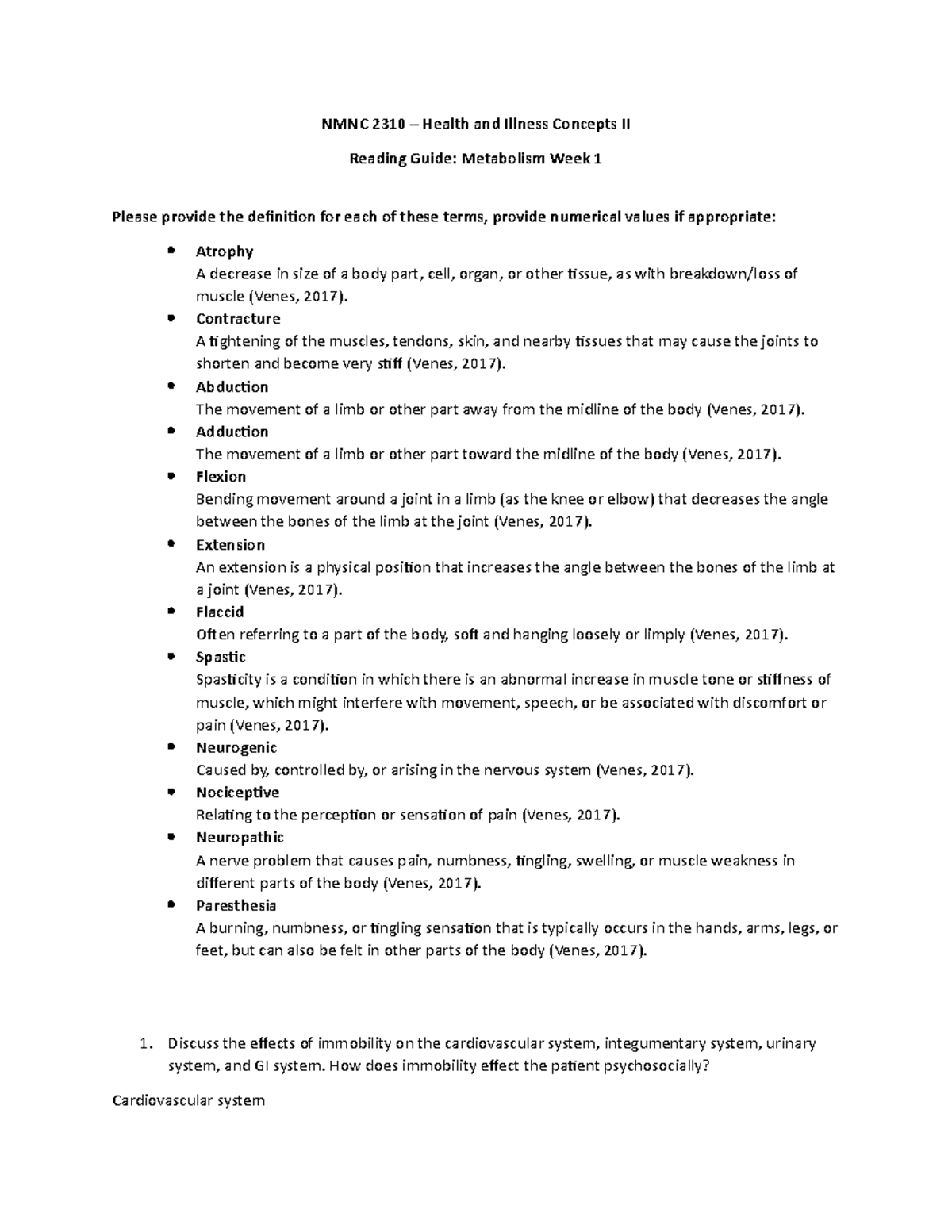 Mobility RG fall 2021 done - NMNC 2310 – Health and Illness Concepts II ...
