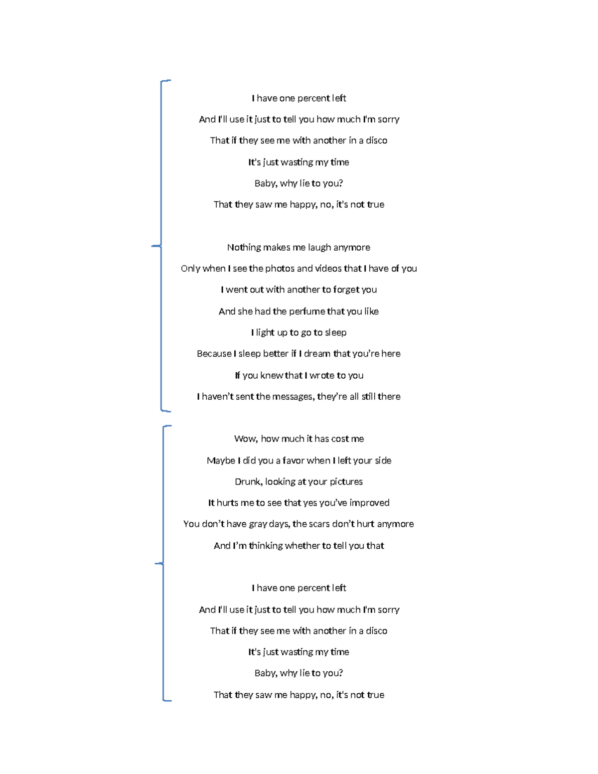 Song-Lyrics - Traduccion de musica ingles - español - I have one ...