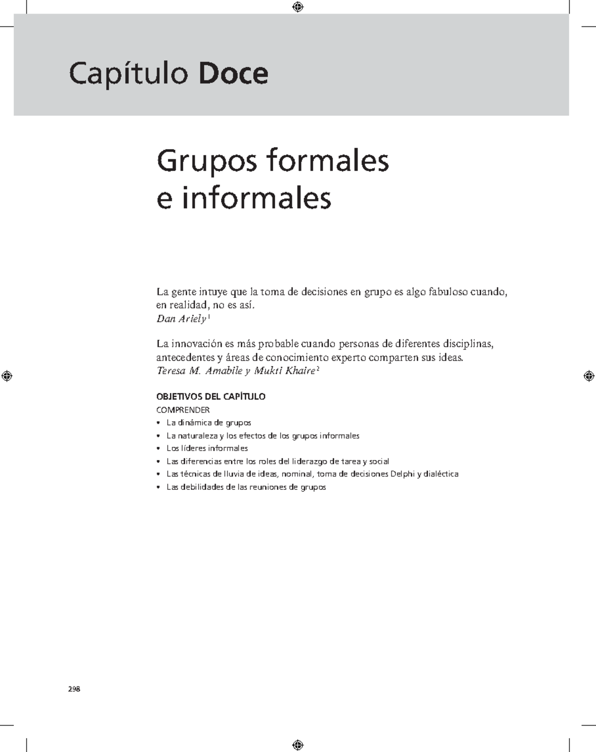 Grupos formales e informales - 298 Capítulo Doce Grupos formales e ...