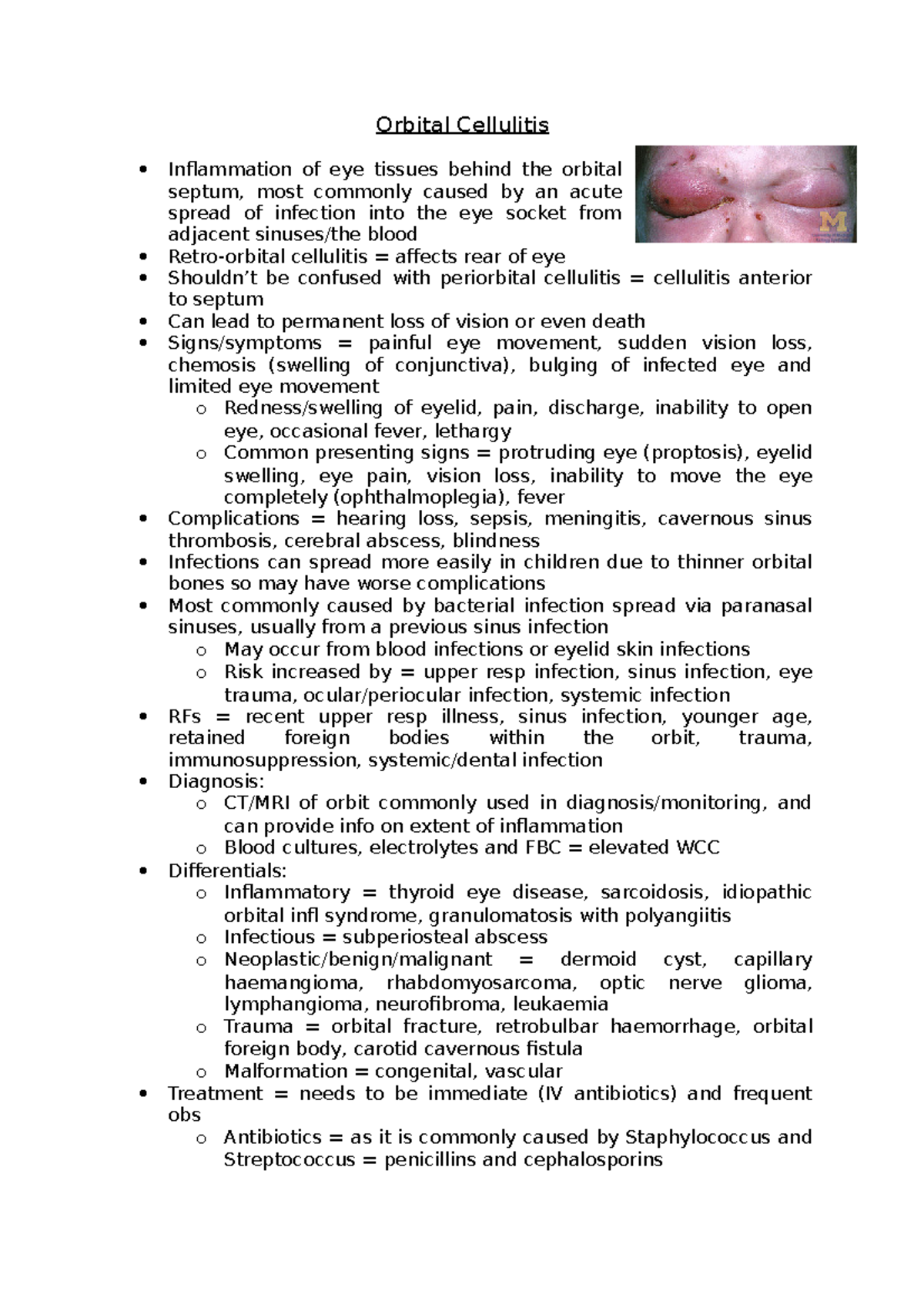 Orbital Cellulitis - Orbital Cellulitis Inflammation of eye tissues ...