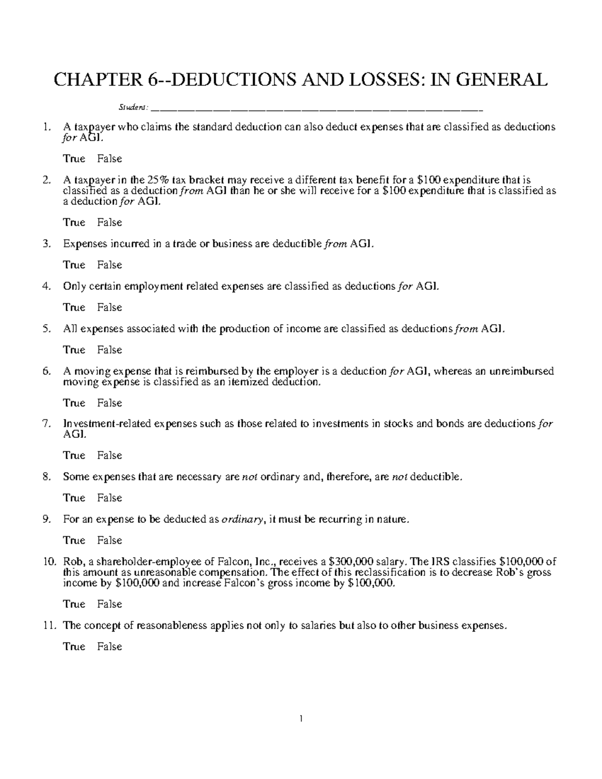 Chapter 6 Deductions AND L - CHAPTER 6-DEDUCTIONS AND LOSSES: IN ...