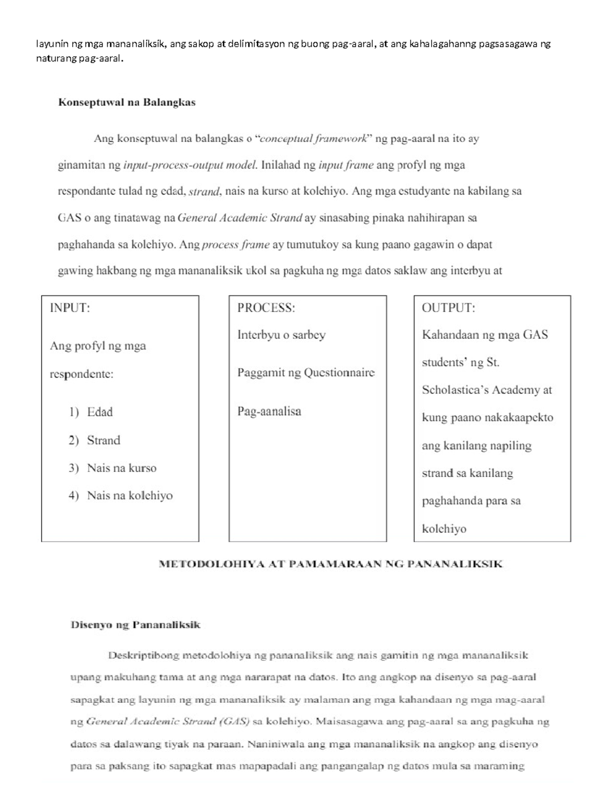 Layunin ng mga mananaliksik - Kasaysayan ng Pilipinas - Studocu
