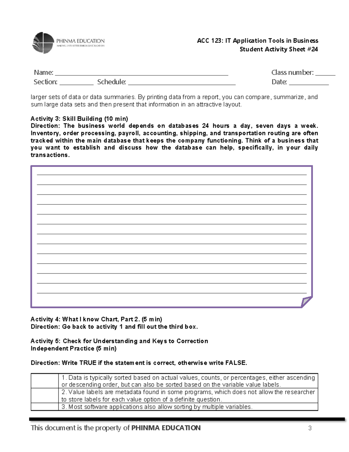 ACC 123 Merged PDF Complete pages 127 150 pages 18 19 - ACC 123: IT ...