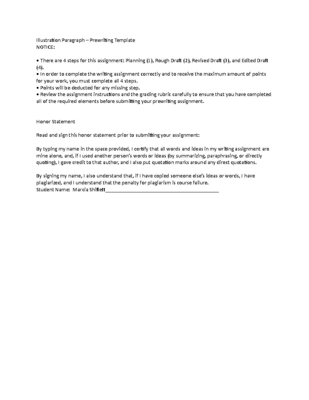 Illustration 2020 copy - Illustration Paragraph – Prewriting Template ...