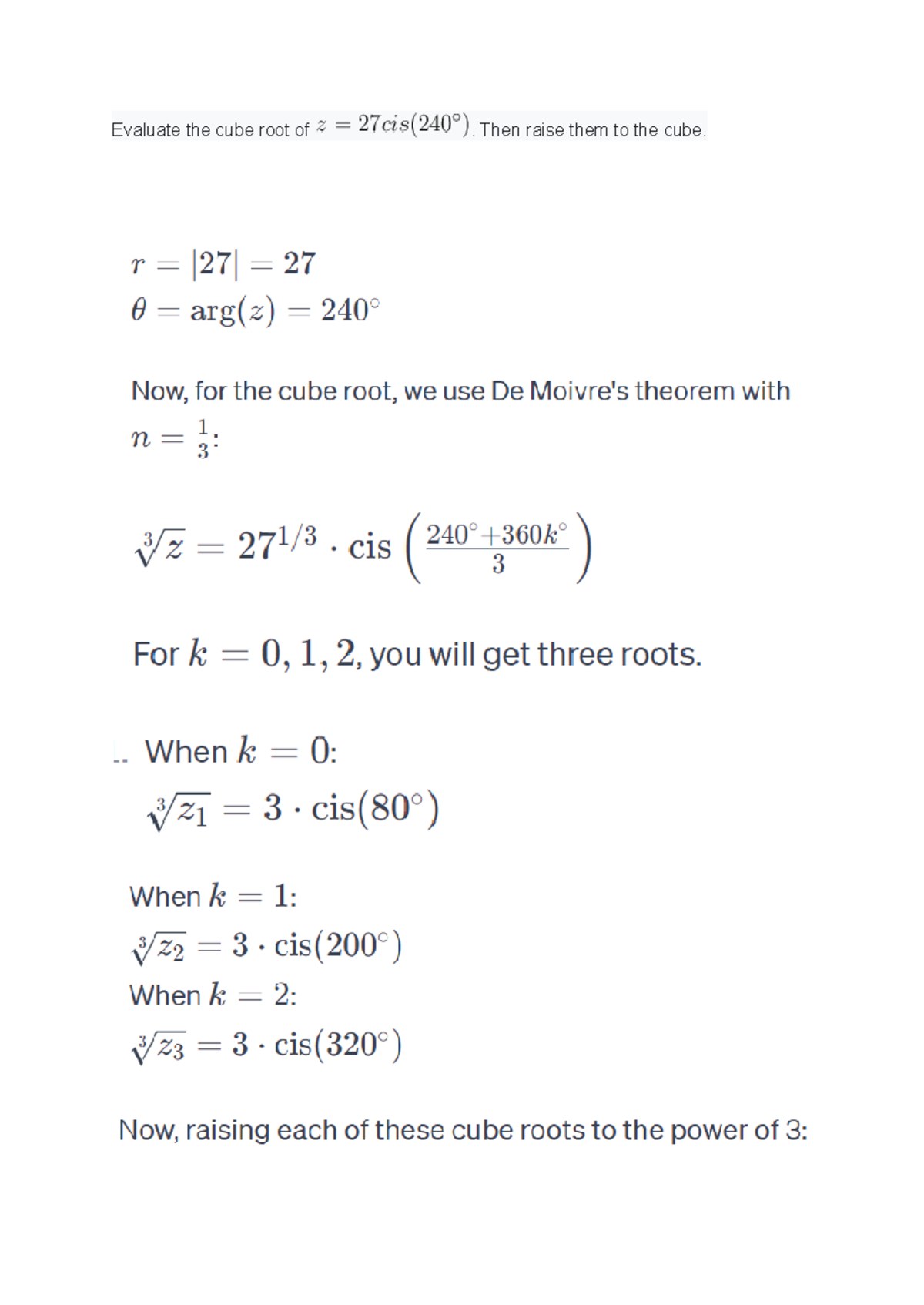 Learning Journal Unit 8 - 1101 - Evaluate the cube root of. Then raise ...