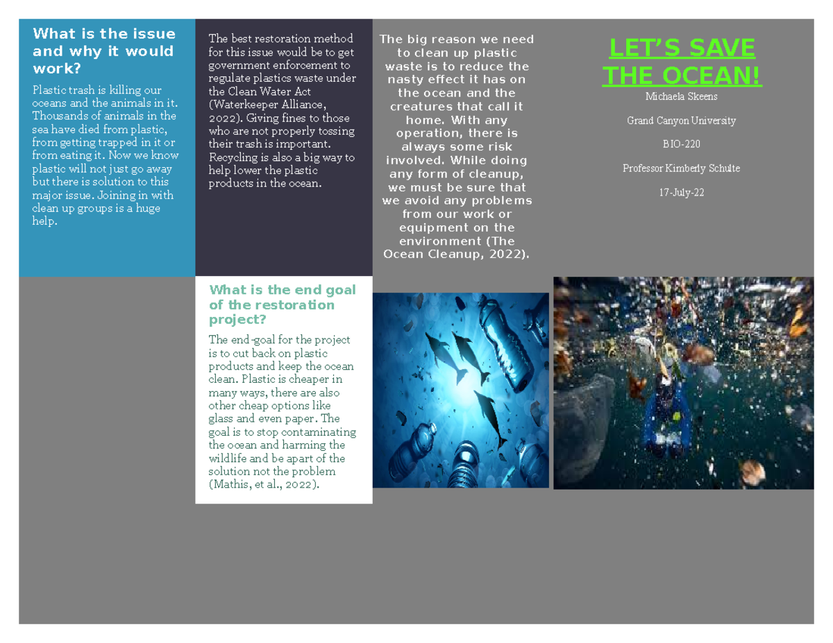 BIO-220-Restoration Pamphlet - What is the issue and why it would work ...