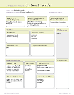 Hypernatremia-Active Template - ACTIVE LEARNING TEMPLATES THERAPEUTIC ...