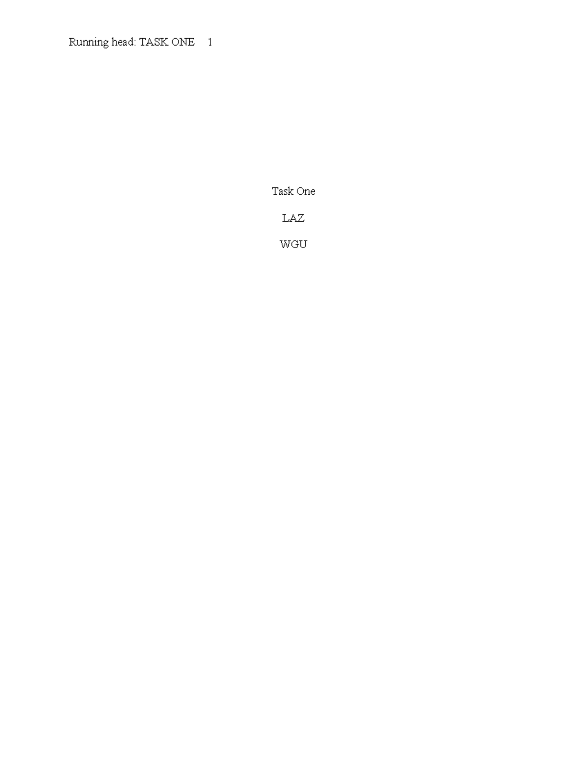 C361 EBP Task One - EBP and Applied Research - Running head: TASK ONE 1 ...