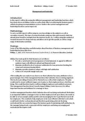 Level 3 Business Unit 9 Team Building in Business Task 1 Part B - Unit ...