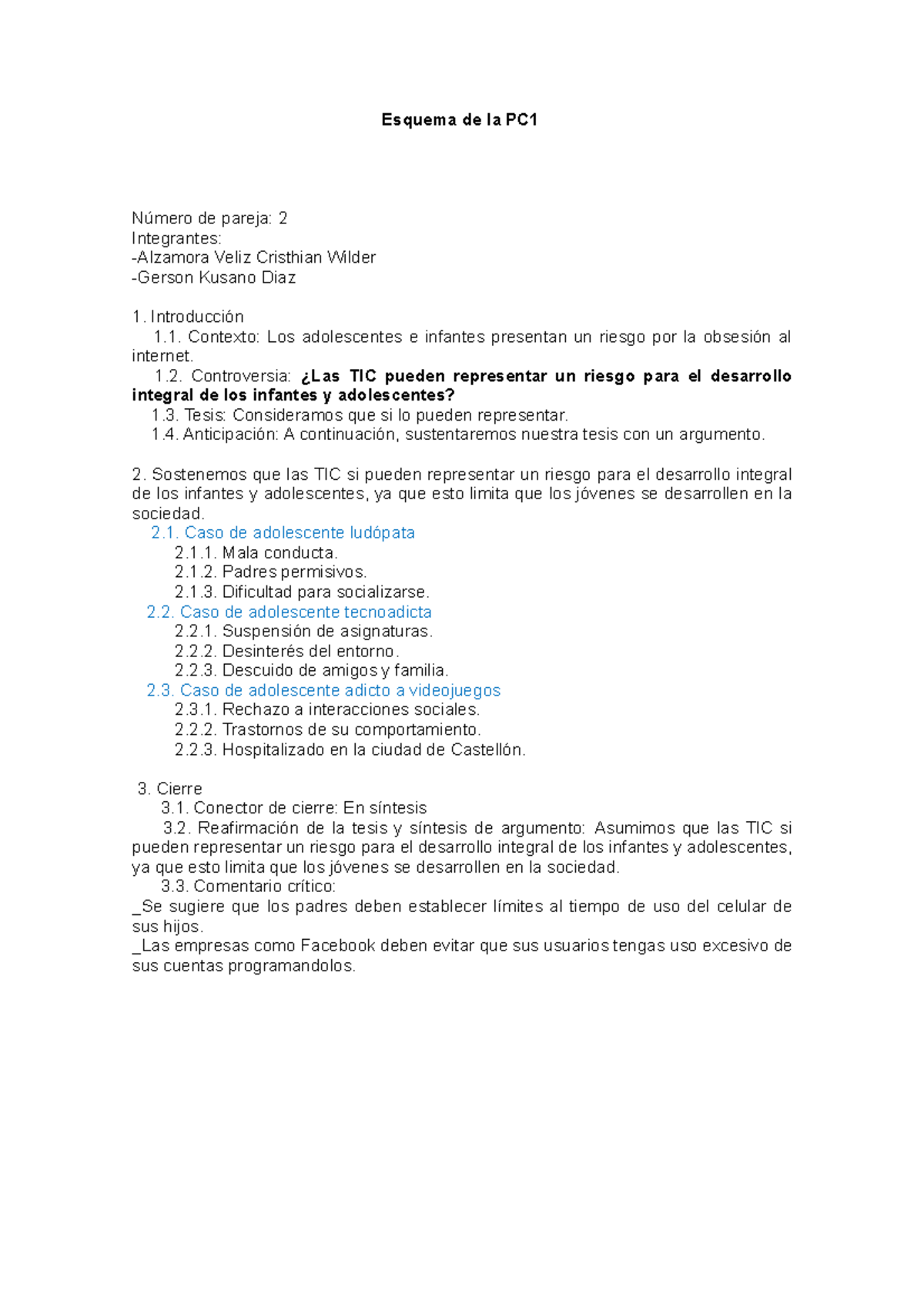 Esquema de la PC1 - - Studocu