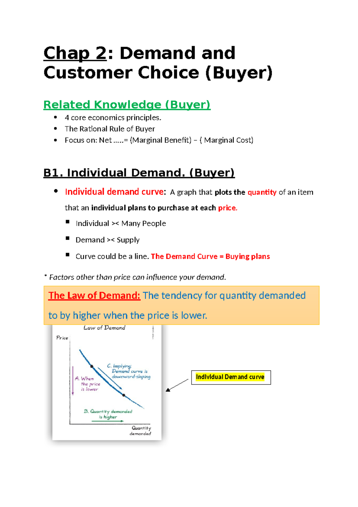 ECON Lecture note W3 (Chap 2) Demand and cosumer choise, (Chap 3 ... ECON Lecture note W3 (Chap 2) Demand and cosumer choise, (Chap 3 ...