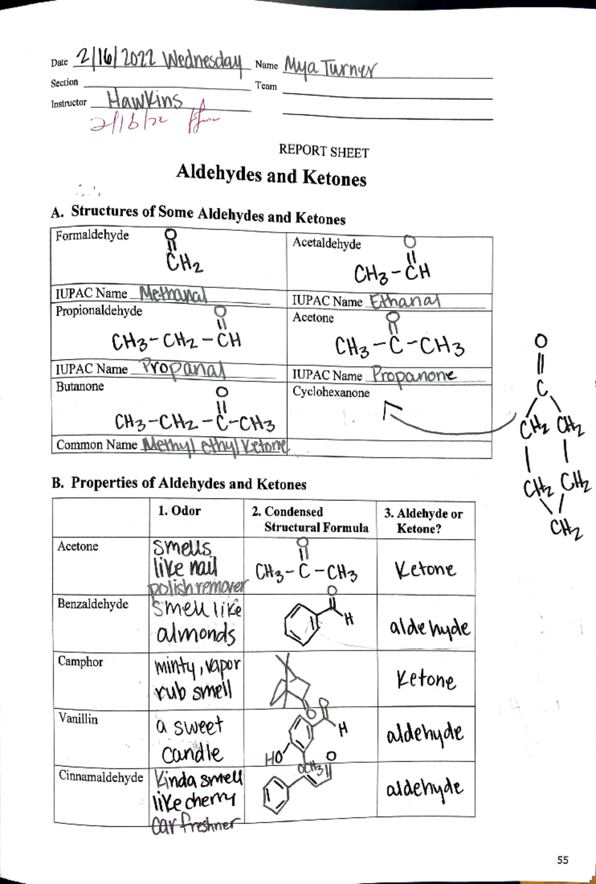 Aldehydes and Ketones Lab Report - Deprecated API usage: The SVG back ...