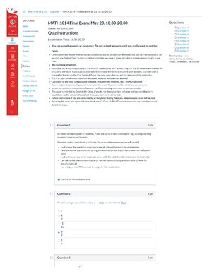 Calculus II - MATH 1014 - Studocu