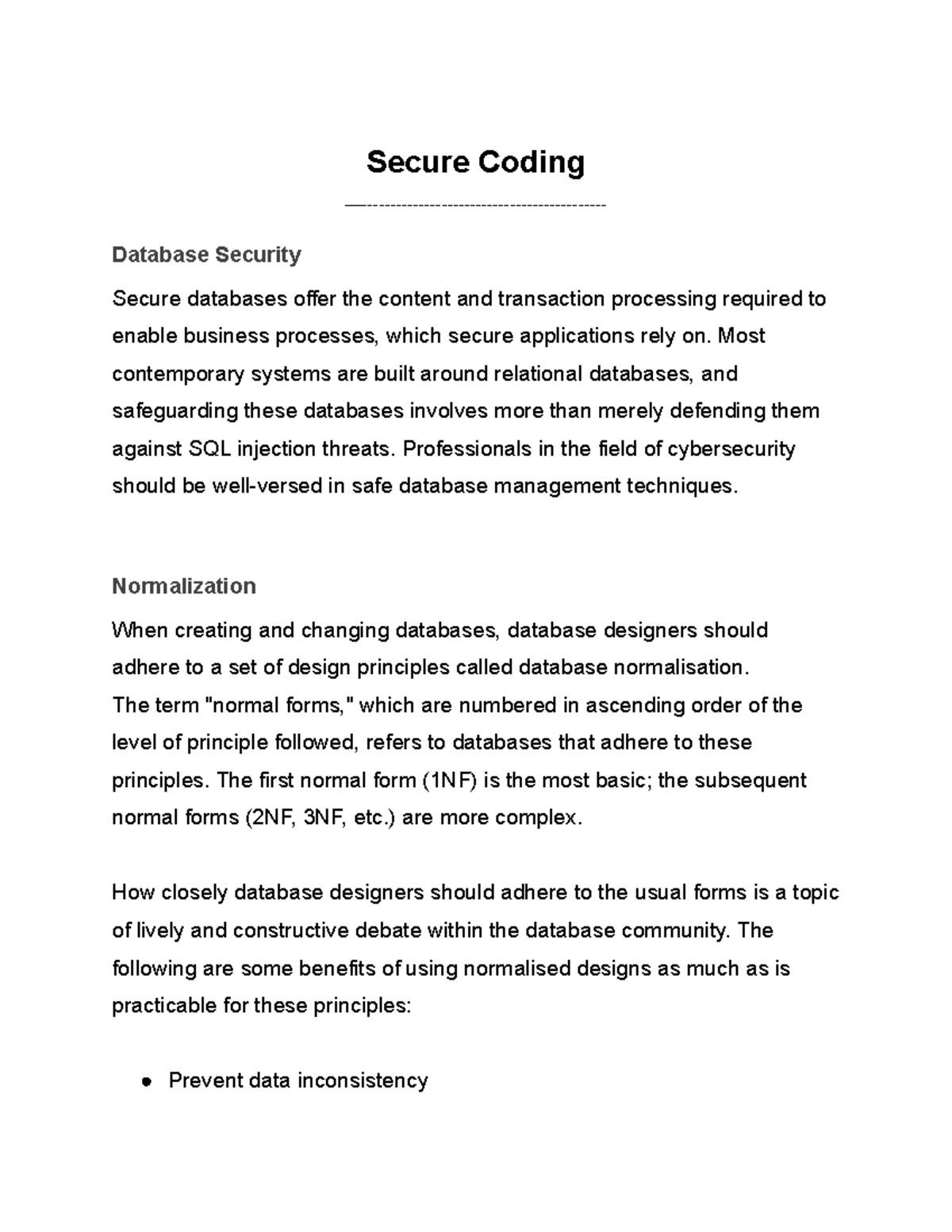 Chapter 5 Secure Coding Pt Secure Coding Database Security chapter-5-secure-coding-pt-secure-coding-database-security