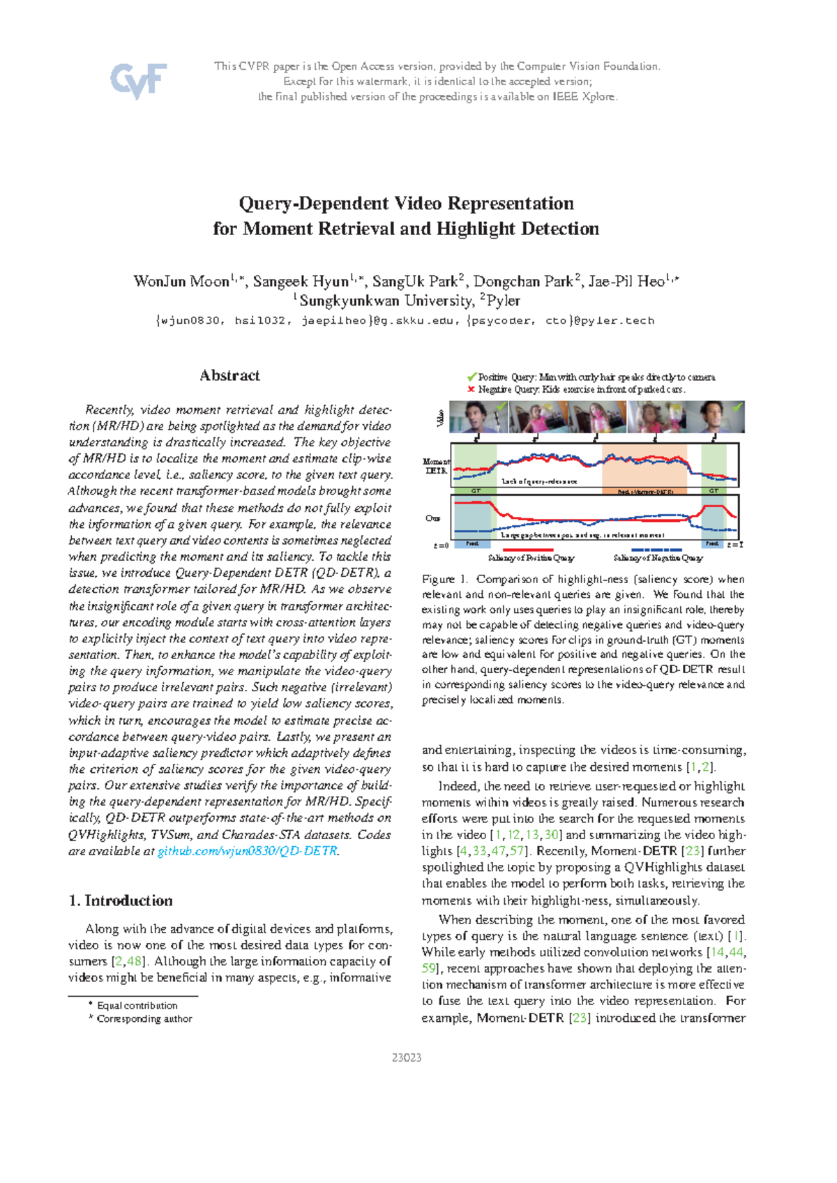 Query-Dependent Video Representation for Moment Retrieval and Highlight ...