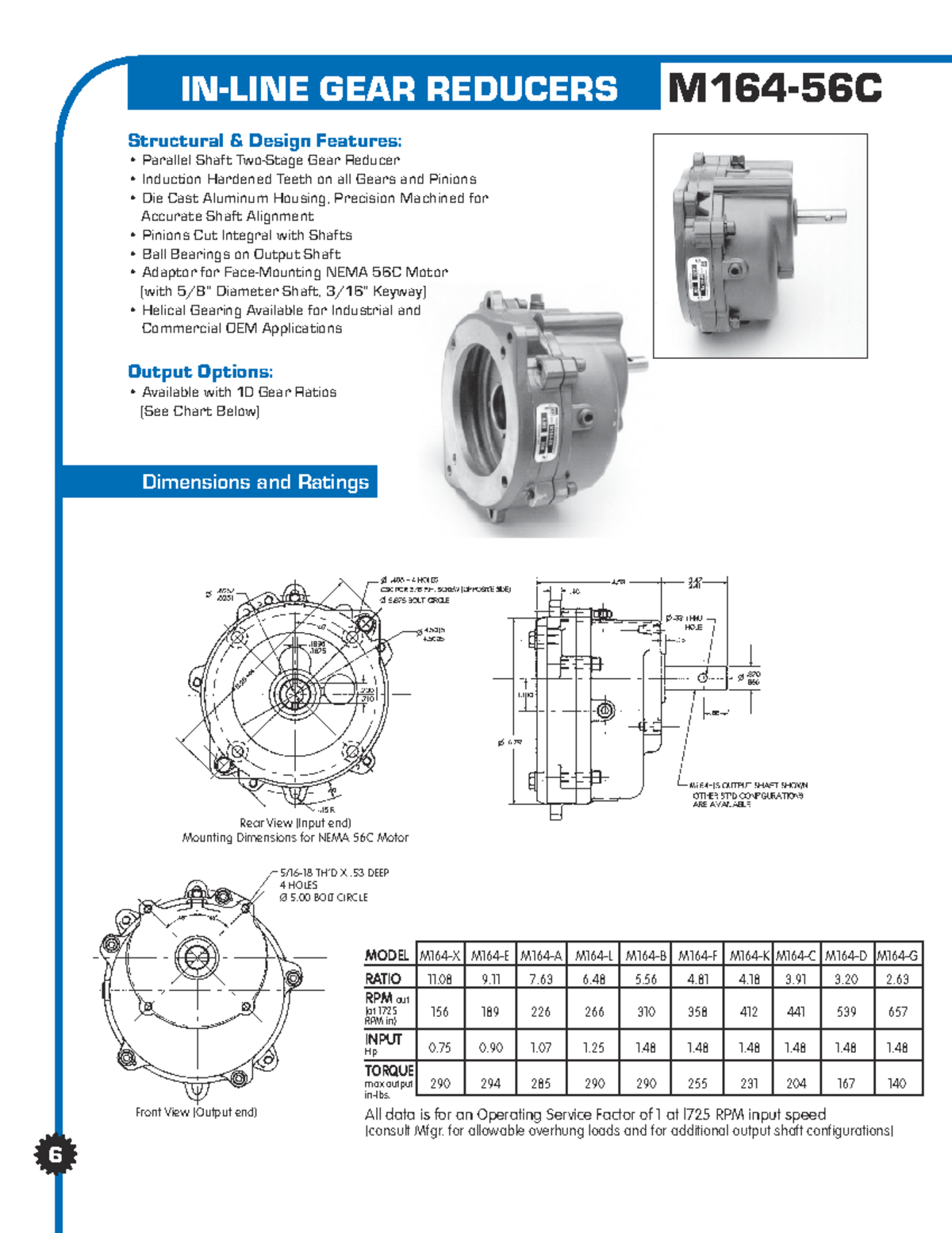 9-reductor - REDUCTOR - 6 IN-LINE GEAR REDUCERS M164-56C Structural ...